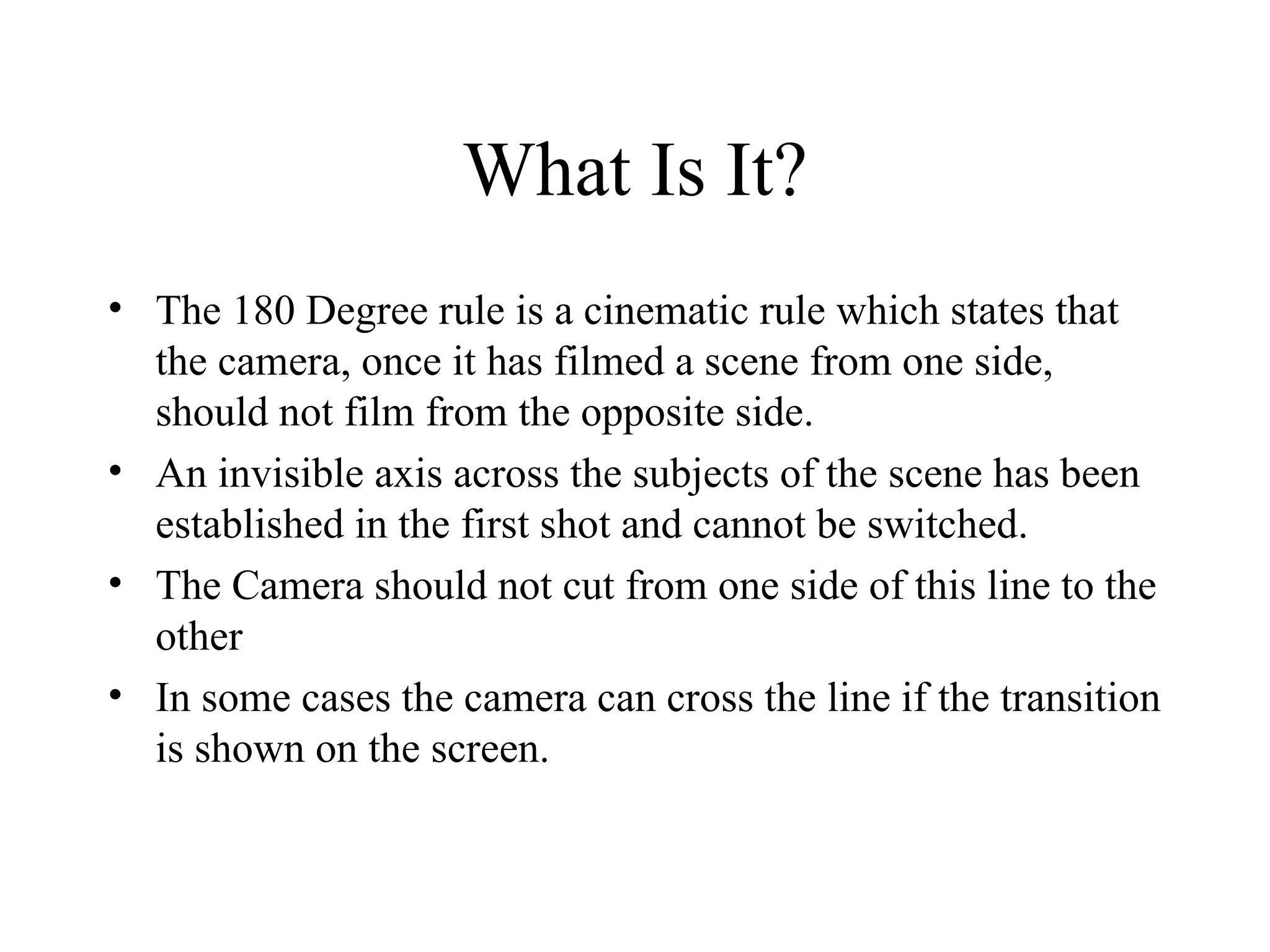 180 Degree Rule | PPT
