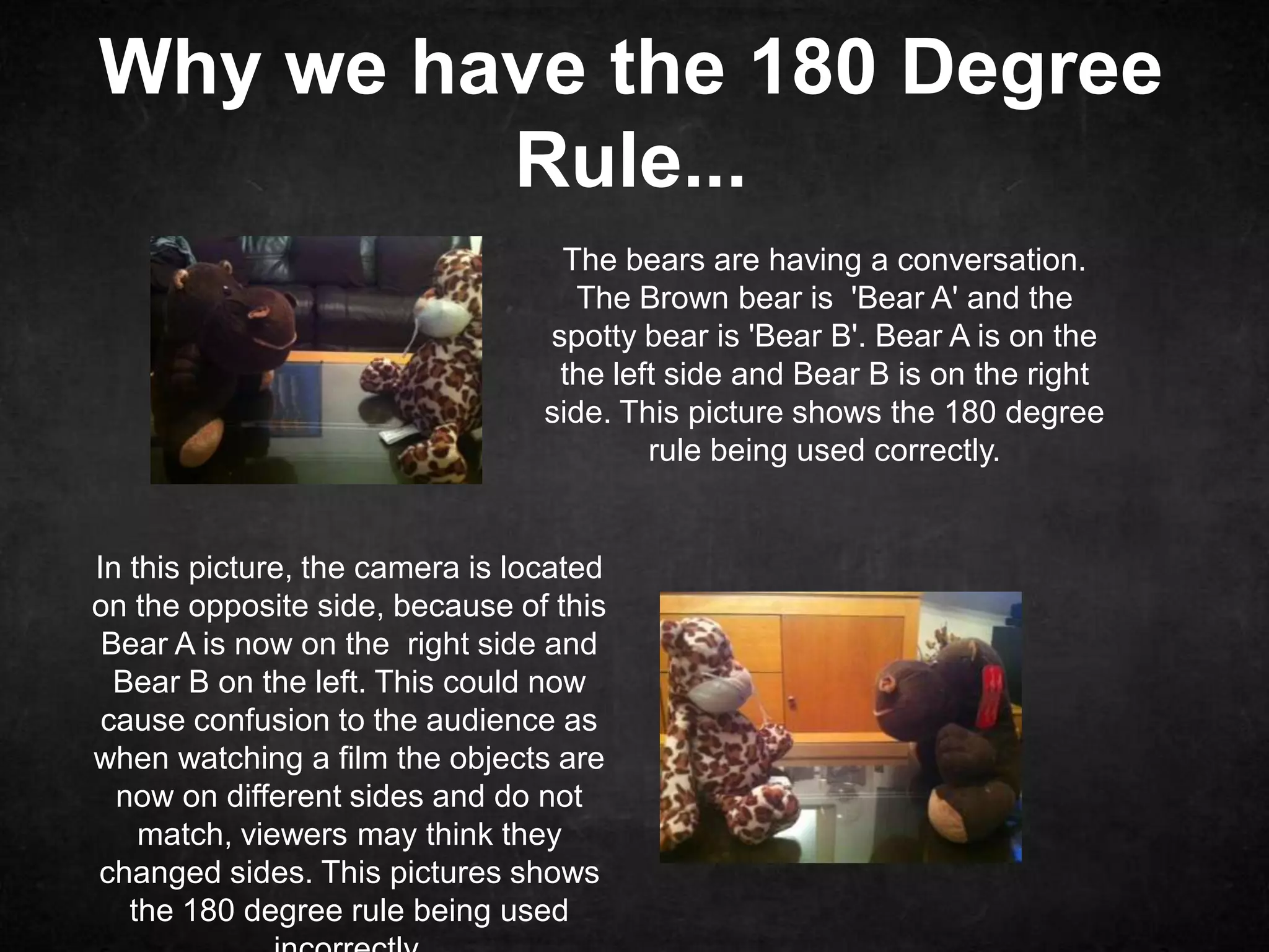 180 degree rule match on action and shot types | PPTX