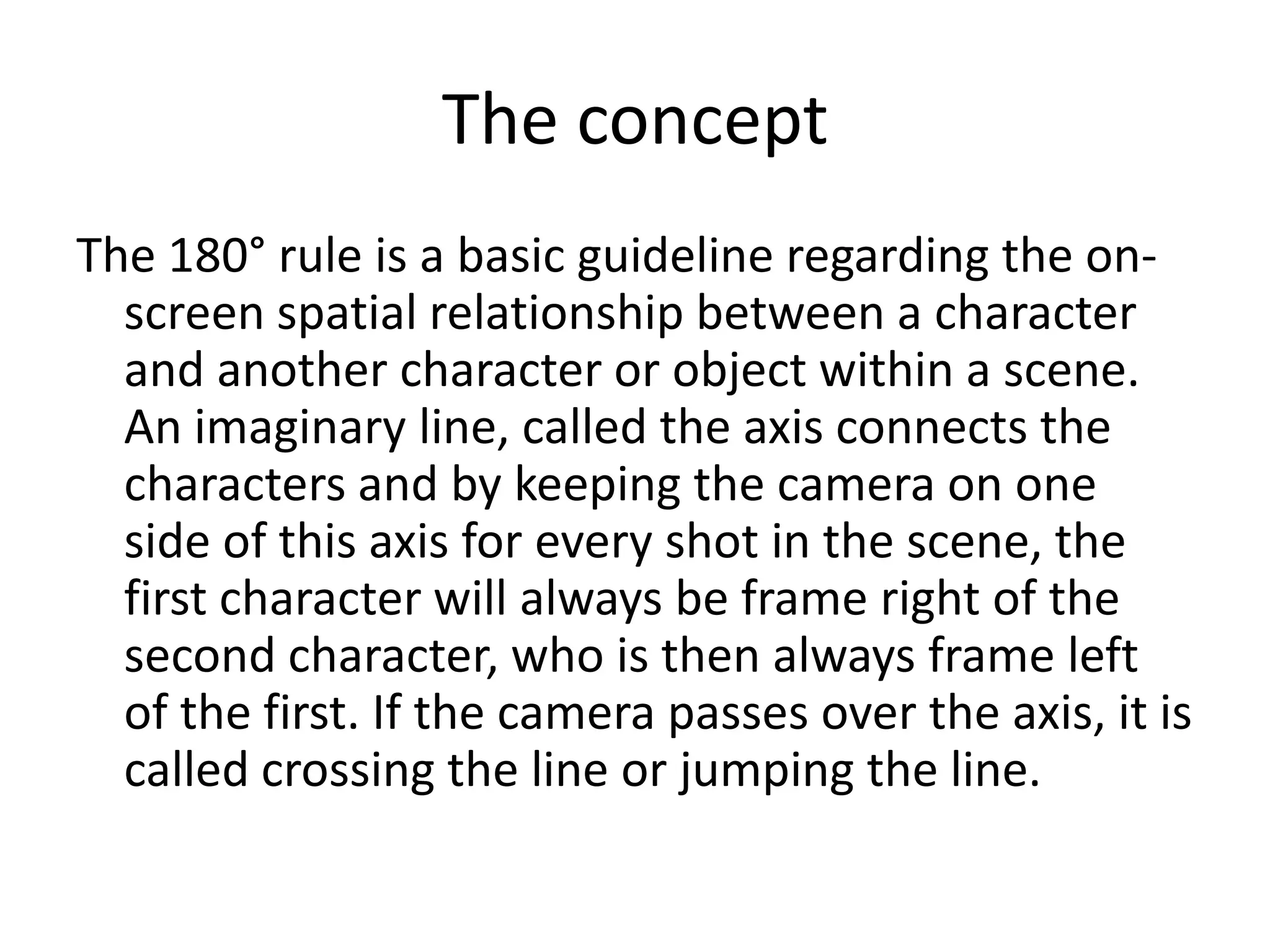 180 degree rule | PPTX