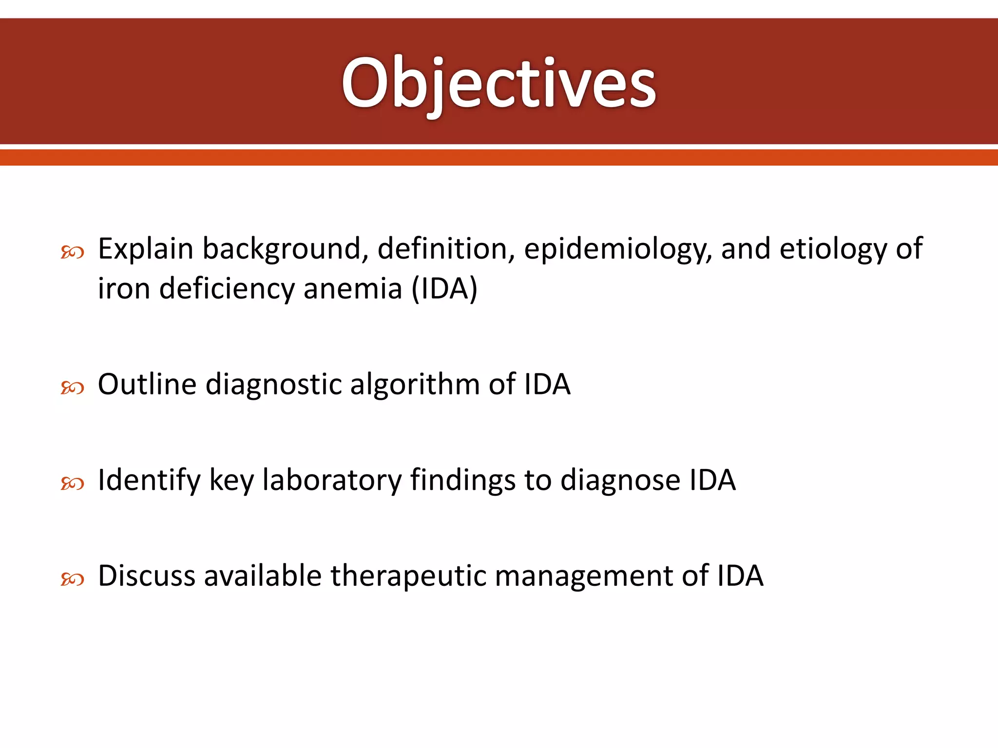 Iron Deficiency Anemia (IDA) | PPTX