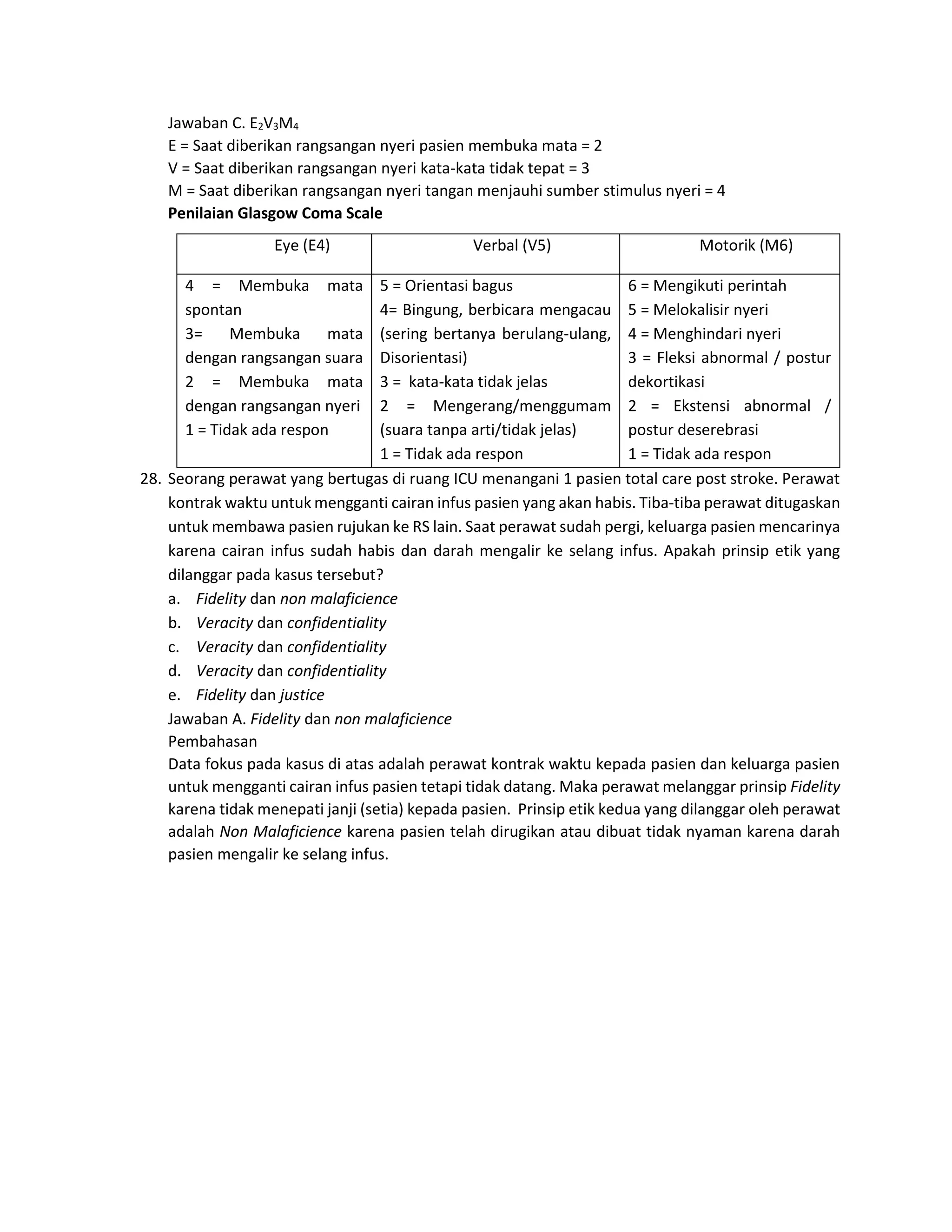 180 Soal & Pembahasan Keperawatan | PDF