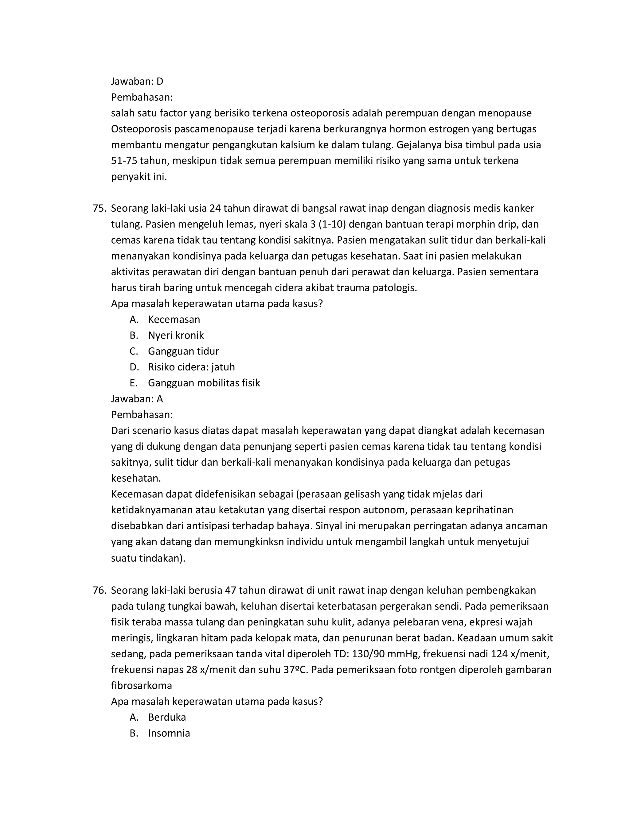 180 Soal & Pembahasan Keperawatan | PDF