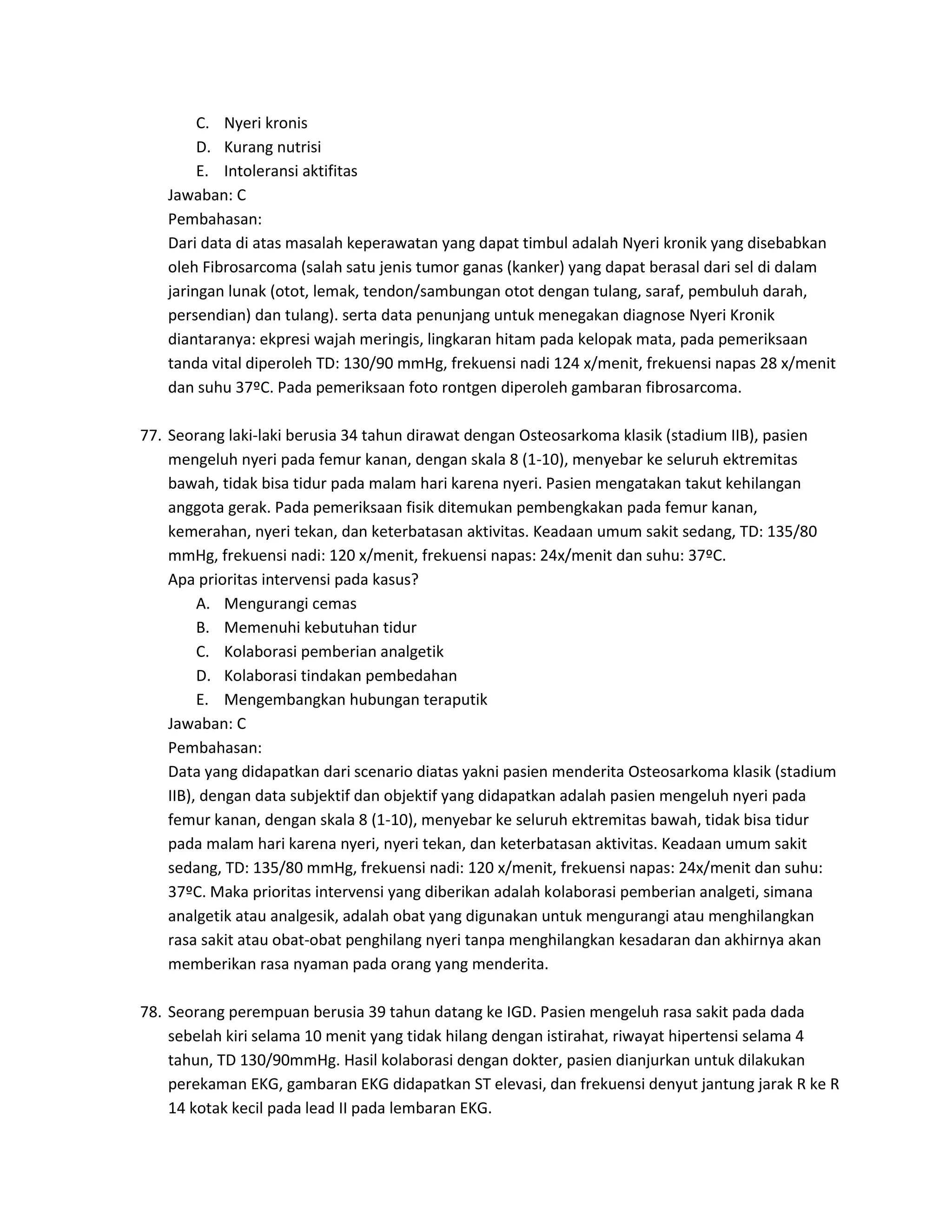 180 Soal & Pembahasan Keperawatan | PDF
