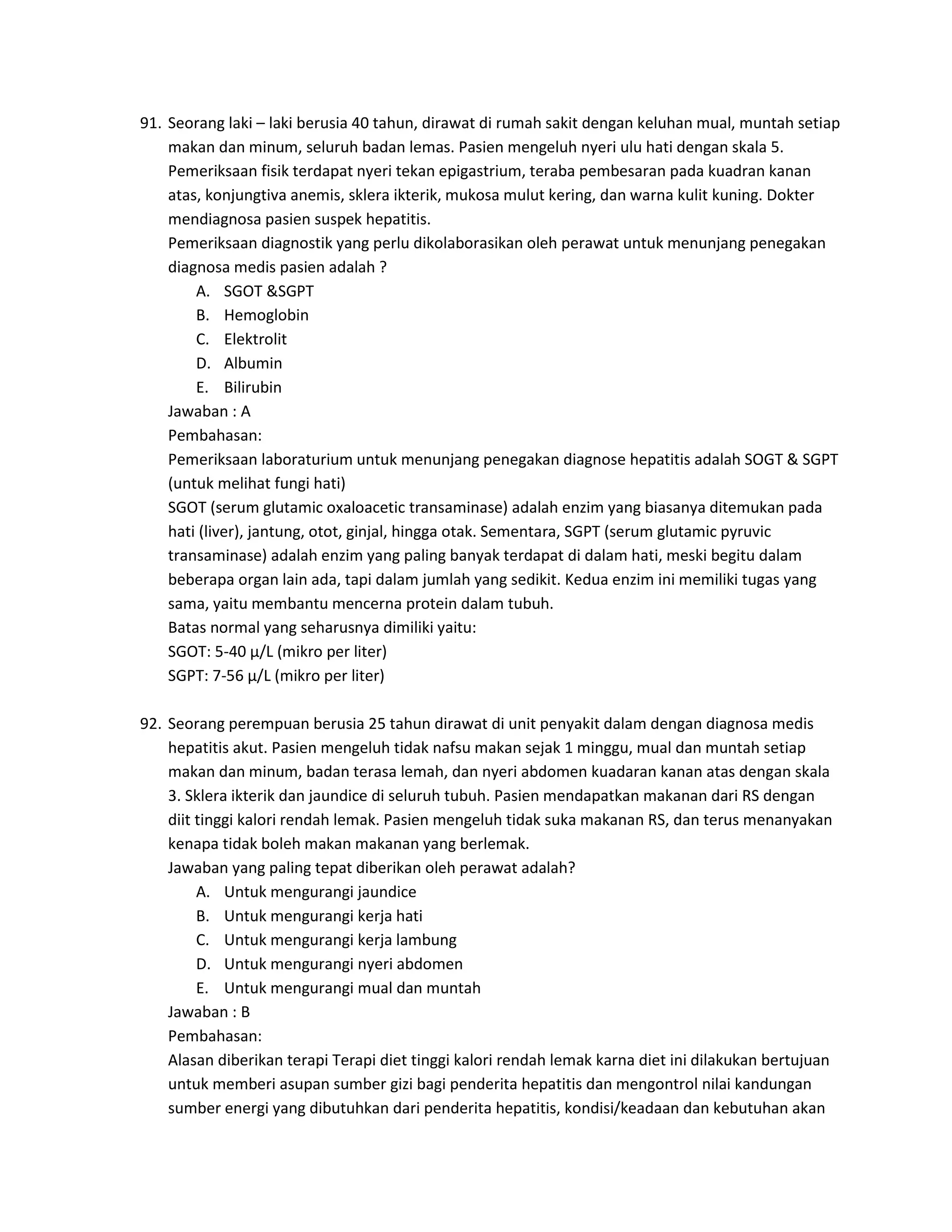 180 Soal & Pembahasan Keperawatan | PDF