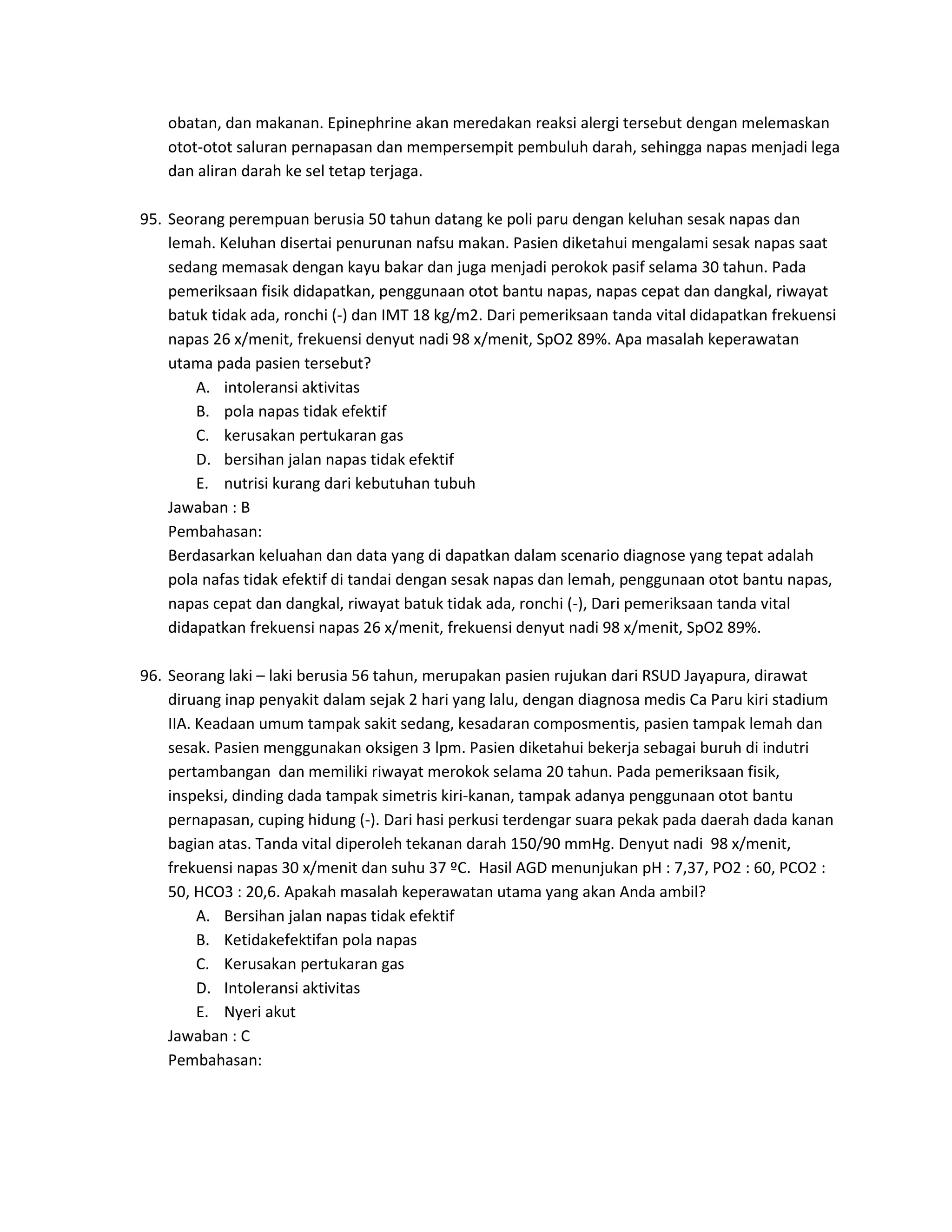 180 Soal & Pembahasan Keperawatan | PDF