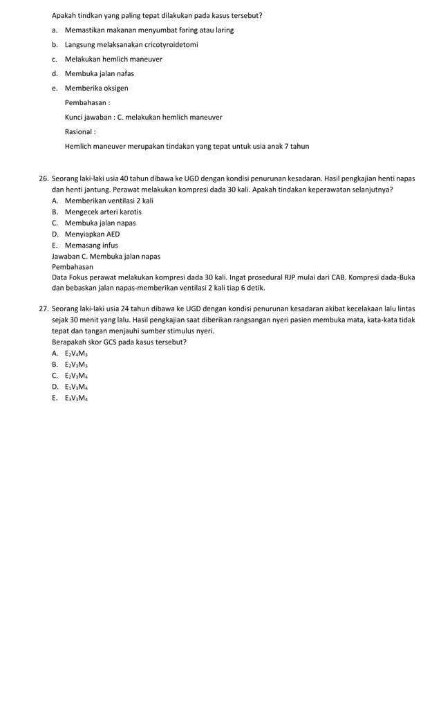 180 Soal & Pembahasan Keperawatan | PDF
