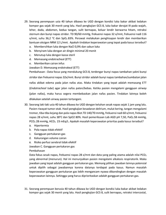 180 Soal & Pembahasan Keperawatan | PDF