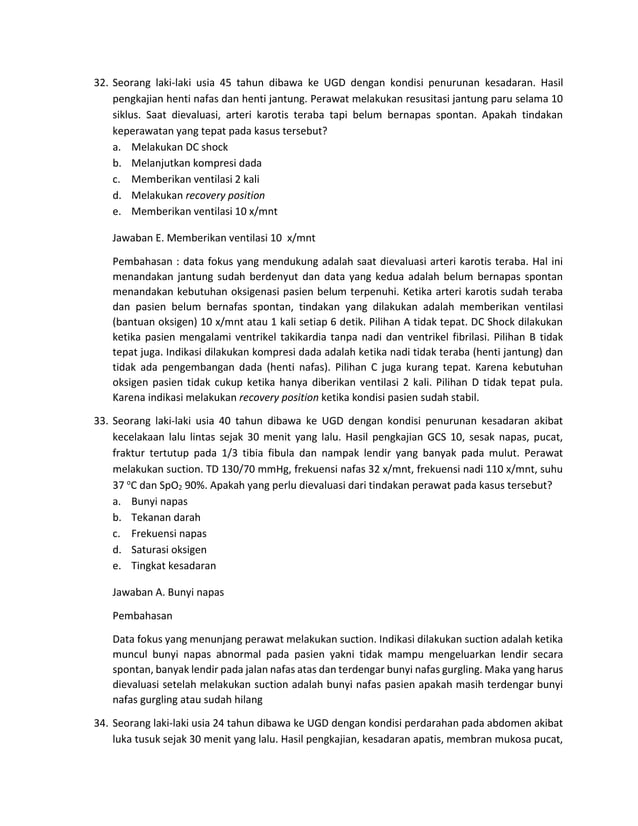 180 Soal & Pembahasan Keperawatan | PDF