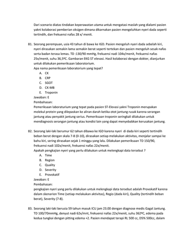 180 Soal & Pembahasan Keperawatan | PDF