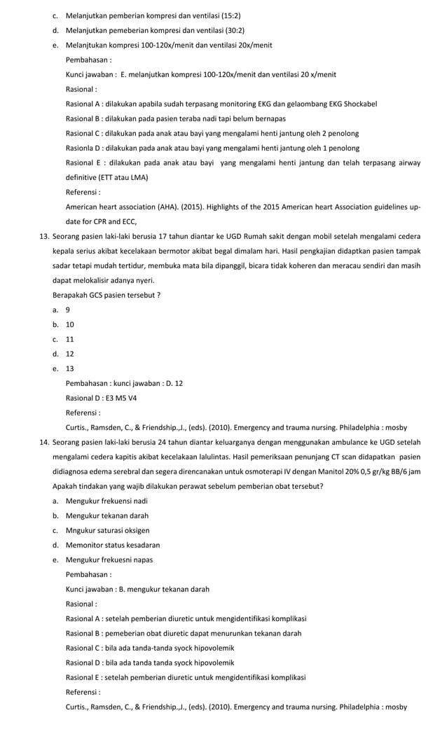 180 Soal & Pembahasan Keperawatan | PDF
