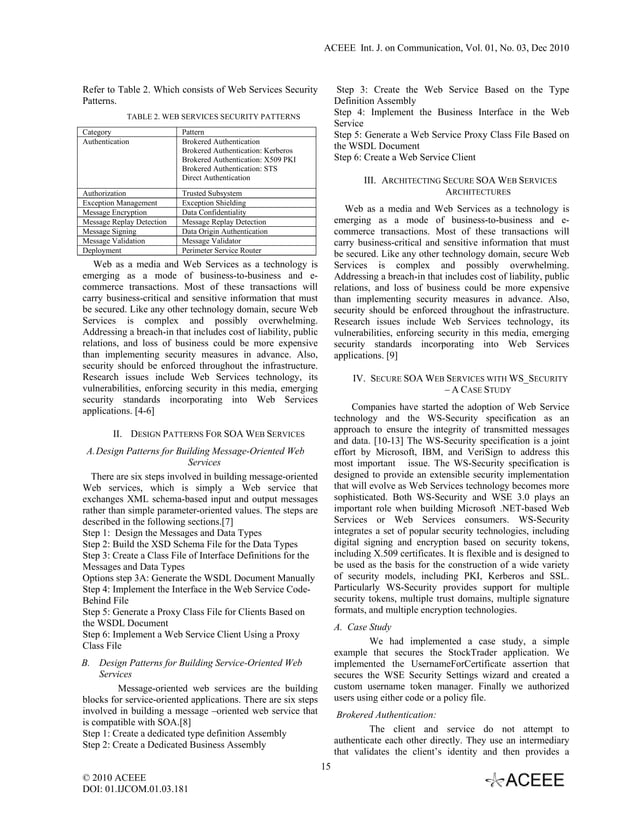 Architecting Secure Service Oriented Web Services | PDF