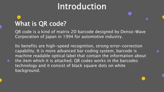 Presentation on QR code. | PPTX