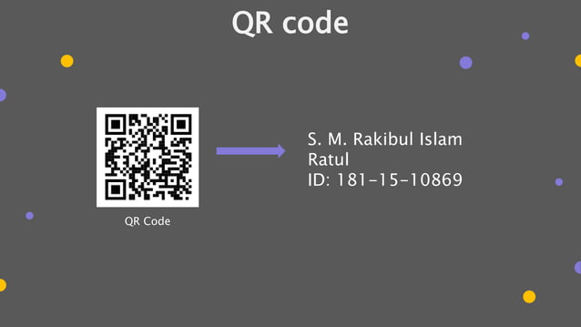 Presentation on QR code. | PPTX