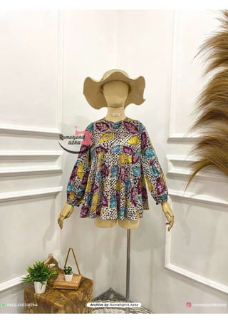 Blouse Batik Bunga by Rumah Jahit Azka | PDF