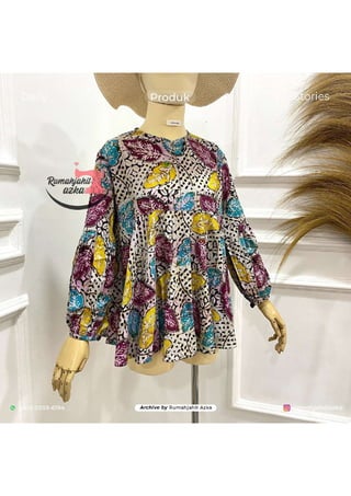 Blouse Batik Bunga by Rumah Jahit Azka | PDF