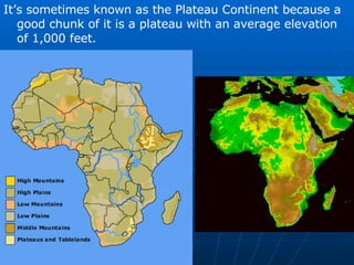 Africa Map With Landforms