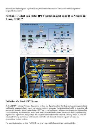 6 Best Hotel IPTV Solution Suppliers in Lima, PERU | PDF