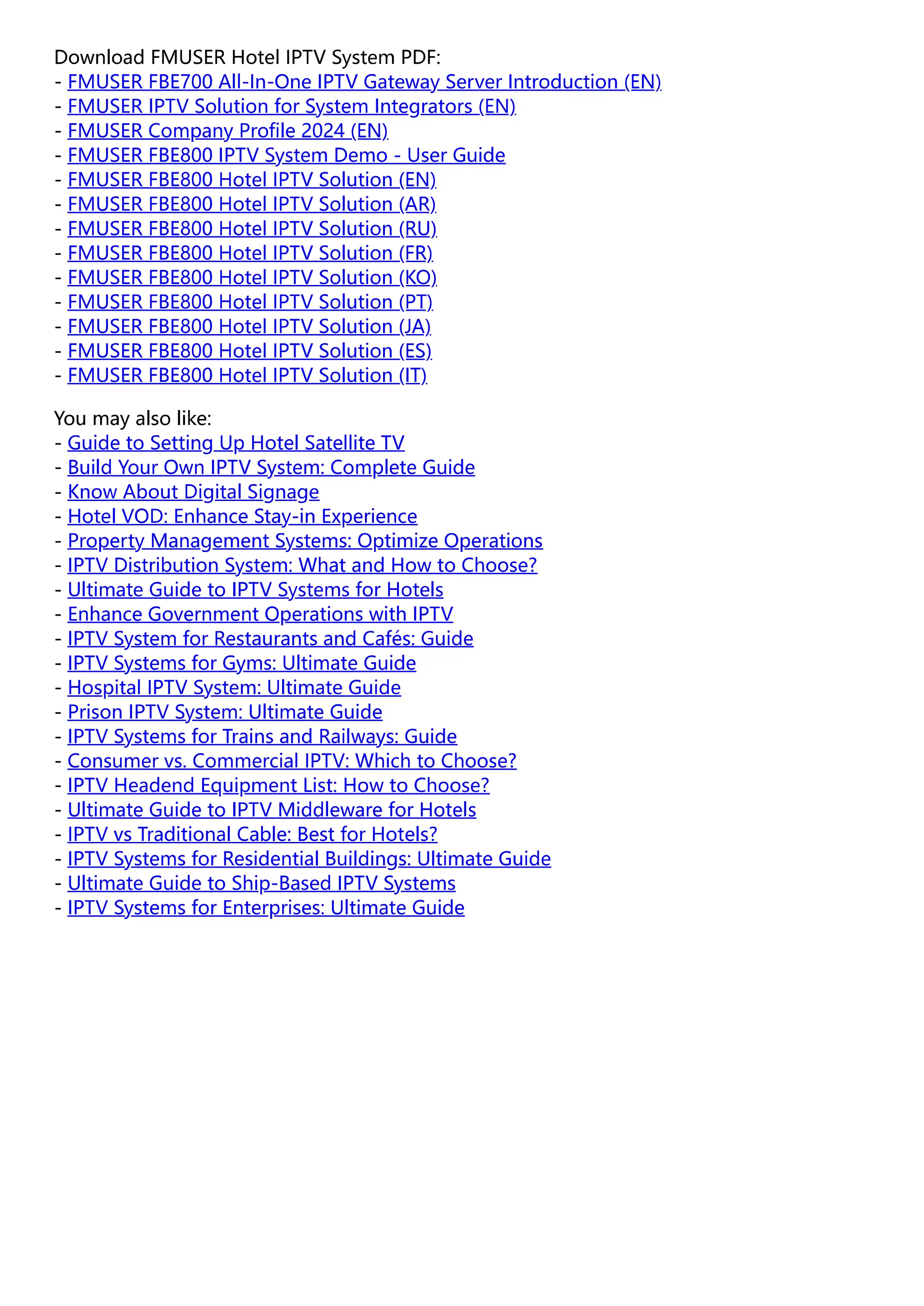 Why IPTV is A Must for Hotels in Lima，PERU | PDF