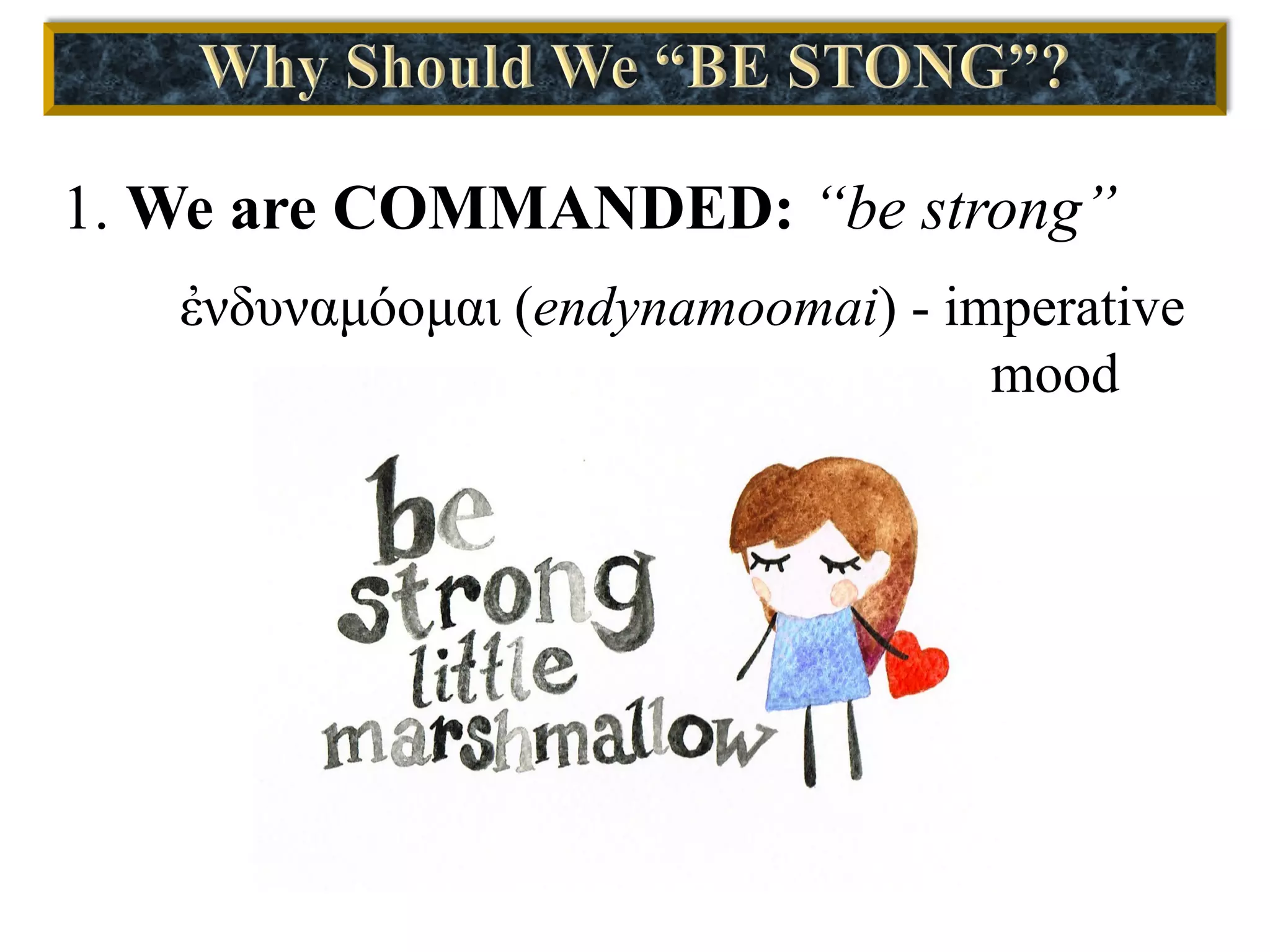 Be Strong in the Lord | PPT