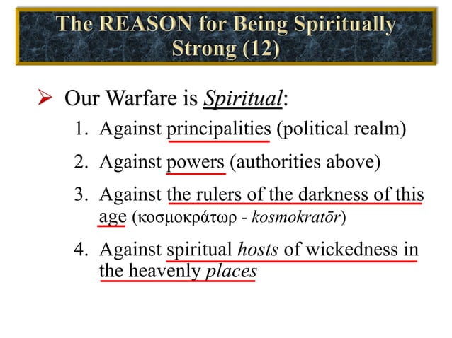 Be Strong in the Lord | PPT