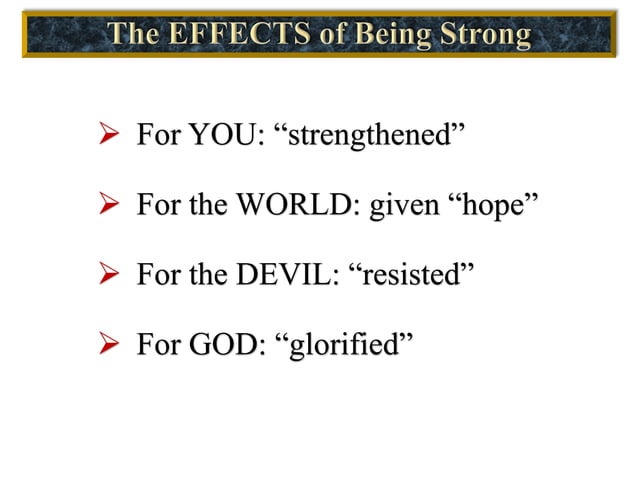 Be Strong in the Lord | PPT