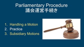 181020 parliamentary procedure post | PPTX