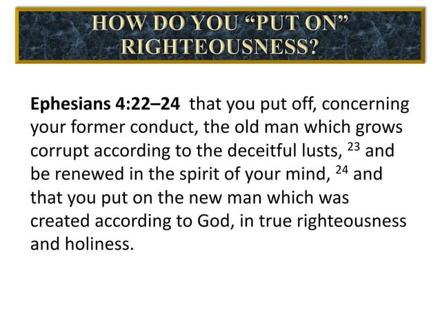 The Breastplate of Righteousness - Ephesians 6:14 | PDF | Christianity ...