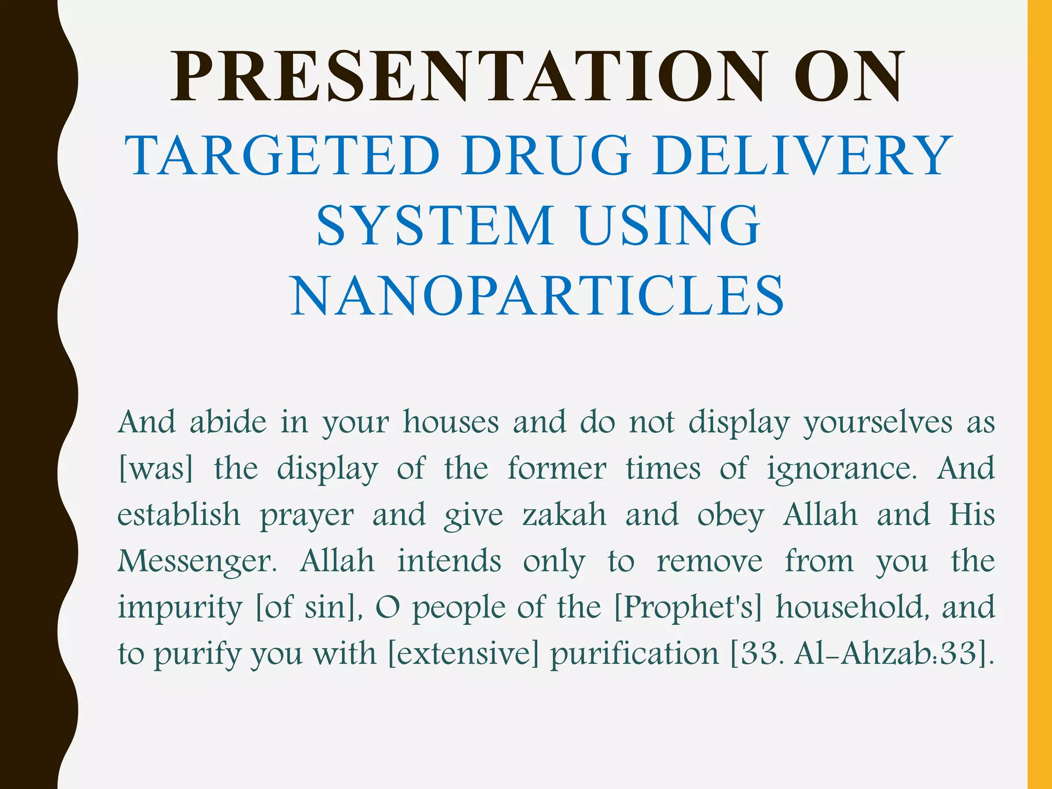 Targeted Drug Delivery System Using Nanoparticles | PPTX