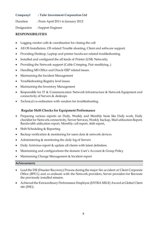 Resume_Ganesan A_Server Administrator_3.9 Year Exp | PDF