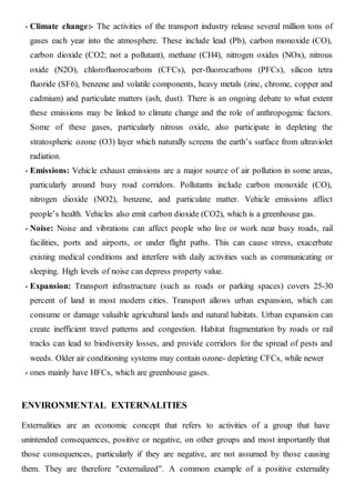Impact of transportation system on environent | DOCX