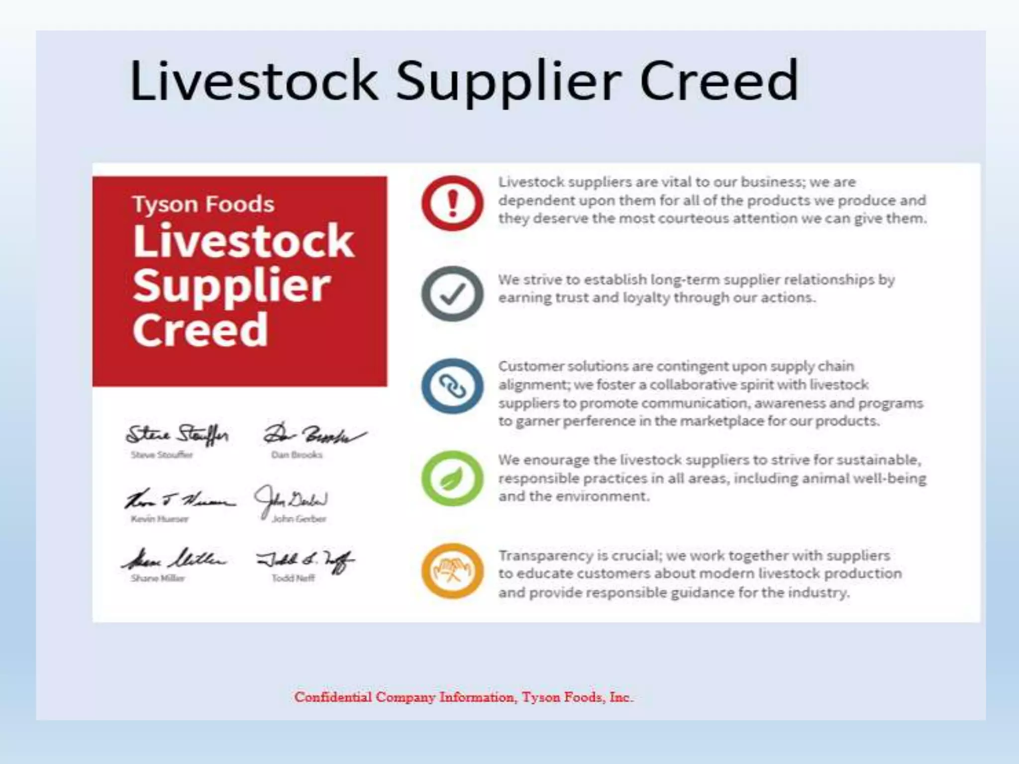 John Gerber and Kevin Hueser - Tyson Fresh Meats: What the Consumer ...