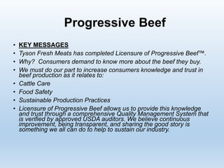 John Gerber and Kevin Hueser - Tyson Fresh Meats: What the Consumer Demands | PPT