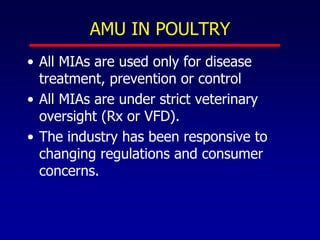 Dr. Hector M. Cervantes - Poultry Producer: The Use of Antimicrobials ...
