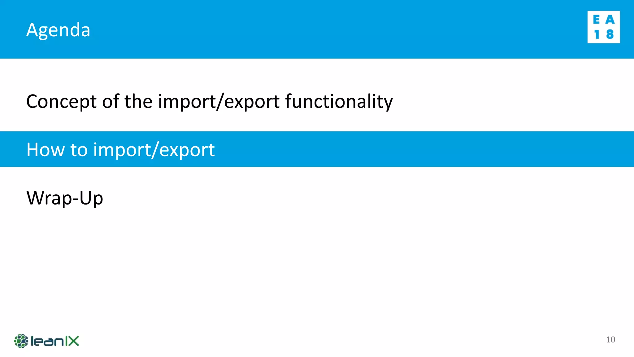 LeanIX Inventory: Import & Export | PPTX