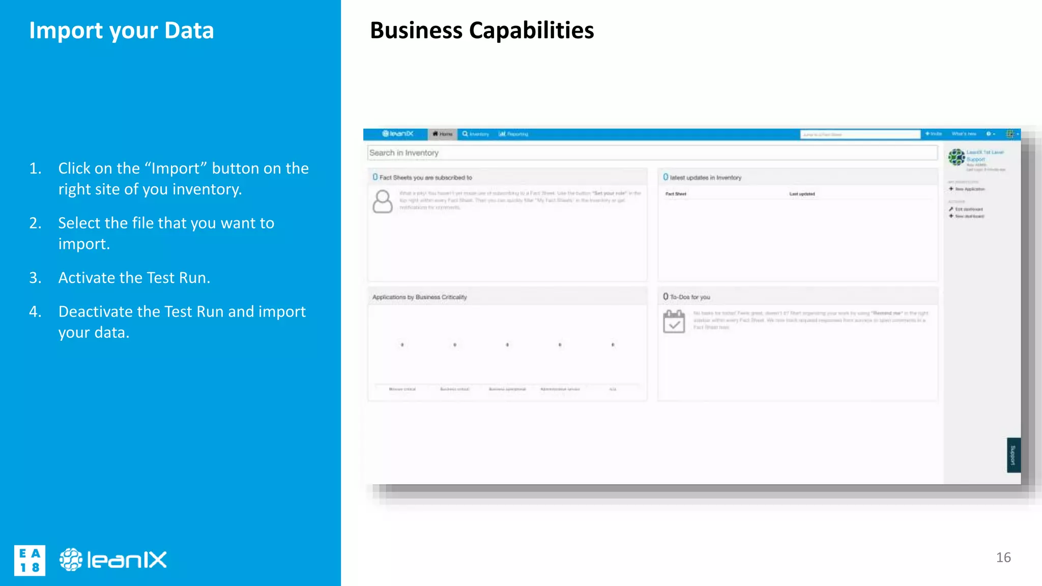 LeanIX Inventory: Import & Export | PPTX