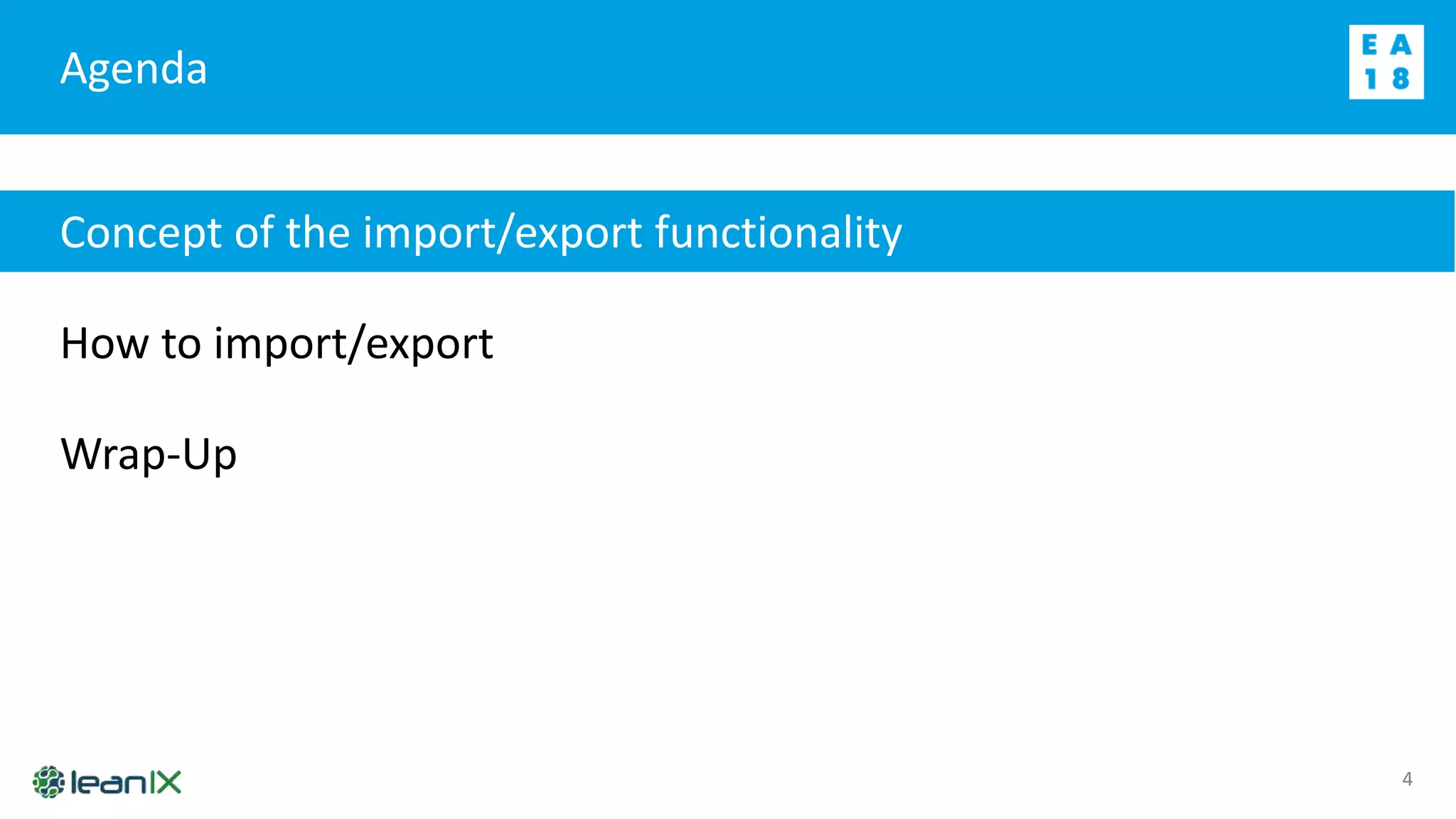 LeanIX Inventory: Import & Export | PPTX