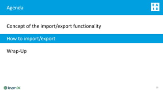 LeanIX Inventory: Import & Export | PPTX