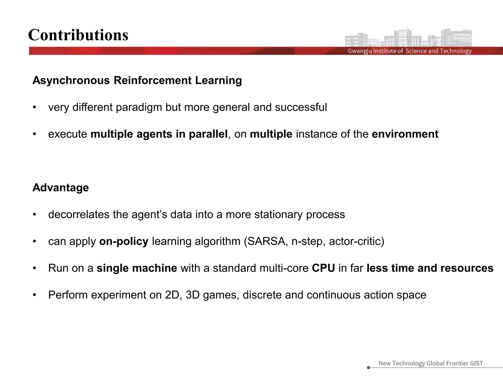 181123 asynchronous method for deep reinforcement learning seunghyeok back | PPT