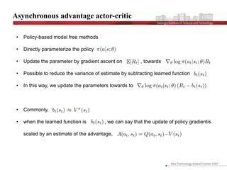 181123 asynchronous method for deep reinforcement learning seunghyeok back | PPT