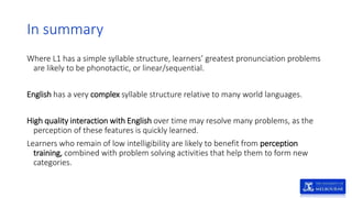 Pronunciation and syllables | PPT