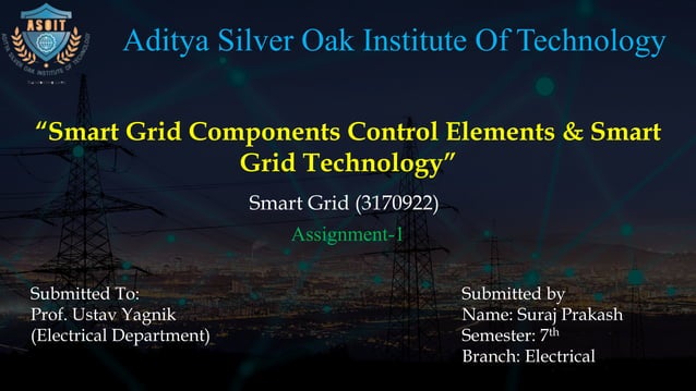 Smart Grid Components Control Elements & Smart Grid Technology | PPTX | Internet of Things ...