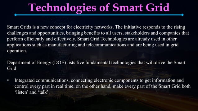 Smart Grid Components Control Elements & Smart Grid Technology | PPTX | Internet of Things ...