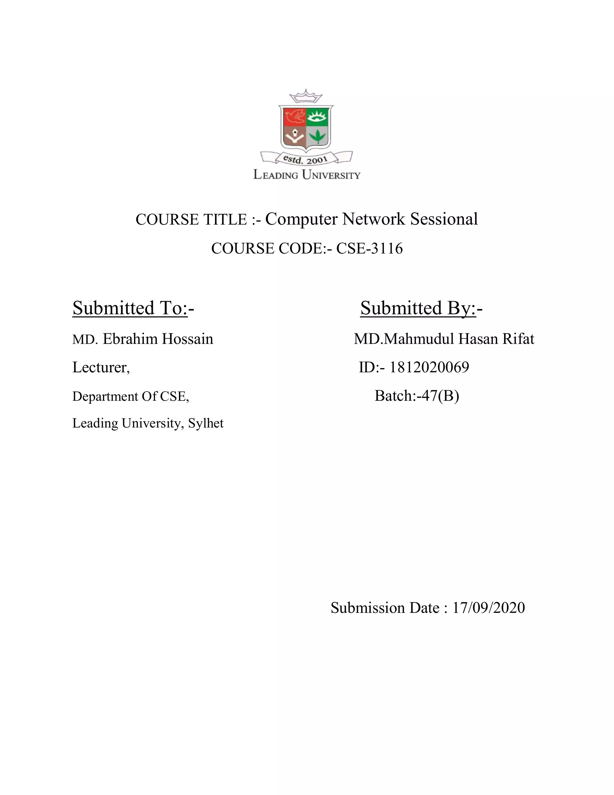 Networking Assignment | PDF