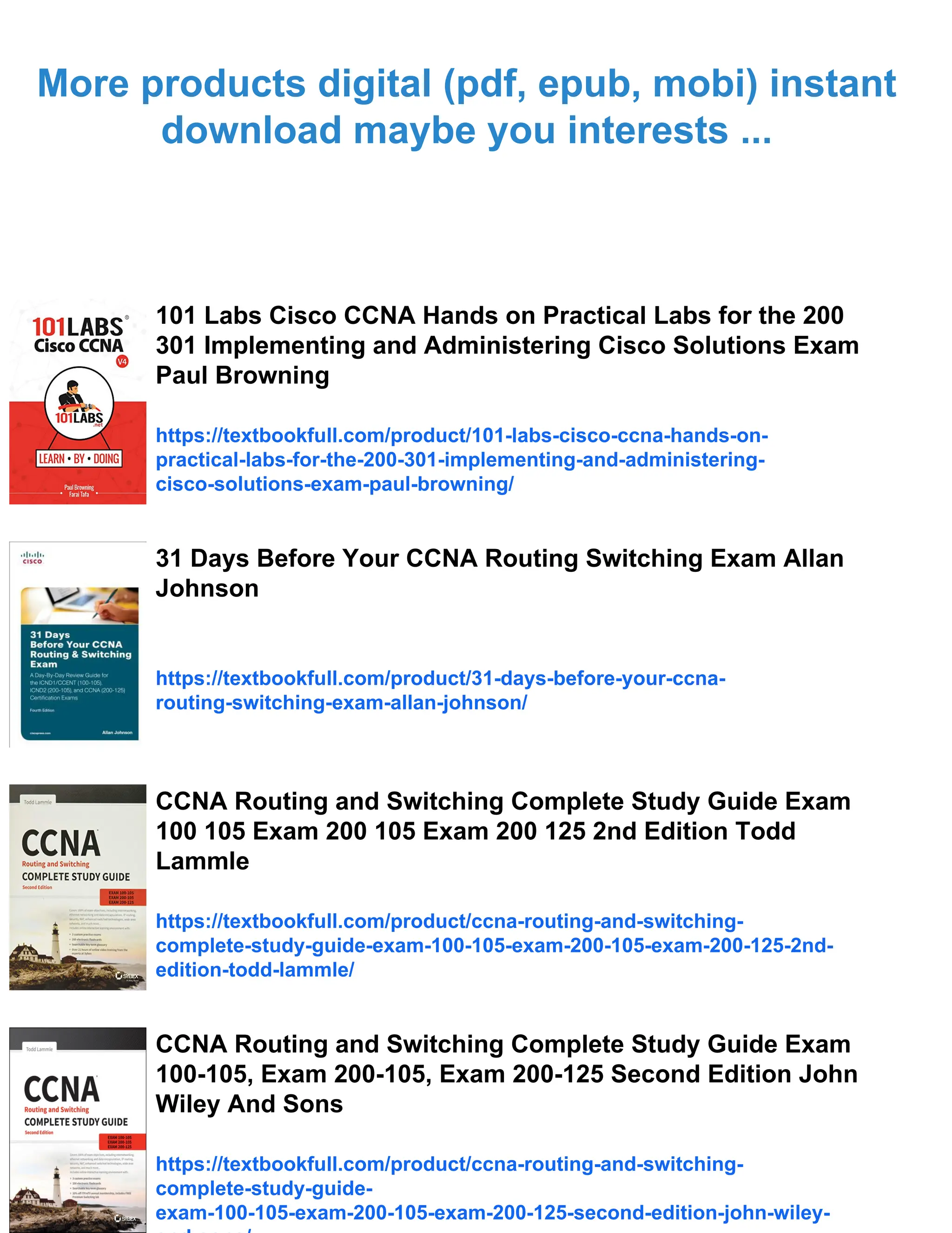 Instant Download Cisco Ccna Simplified Your Complete Guide To Passing The Cisco Ccna Routing And
