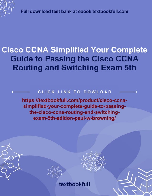 Instant download Cisco CCNA Simplified Your Complete Guide to Passing the Cisco CCNA Routing and ...