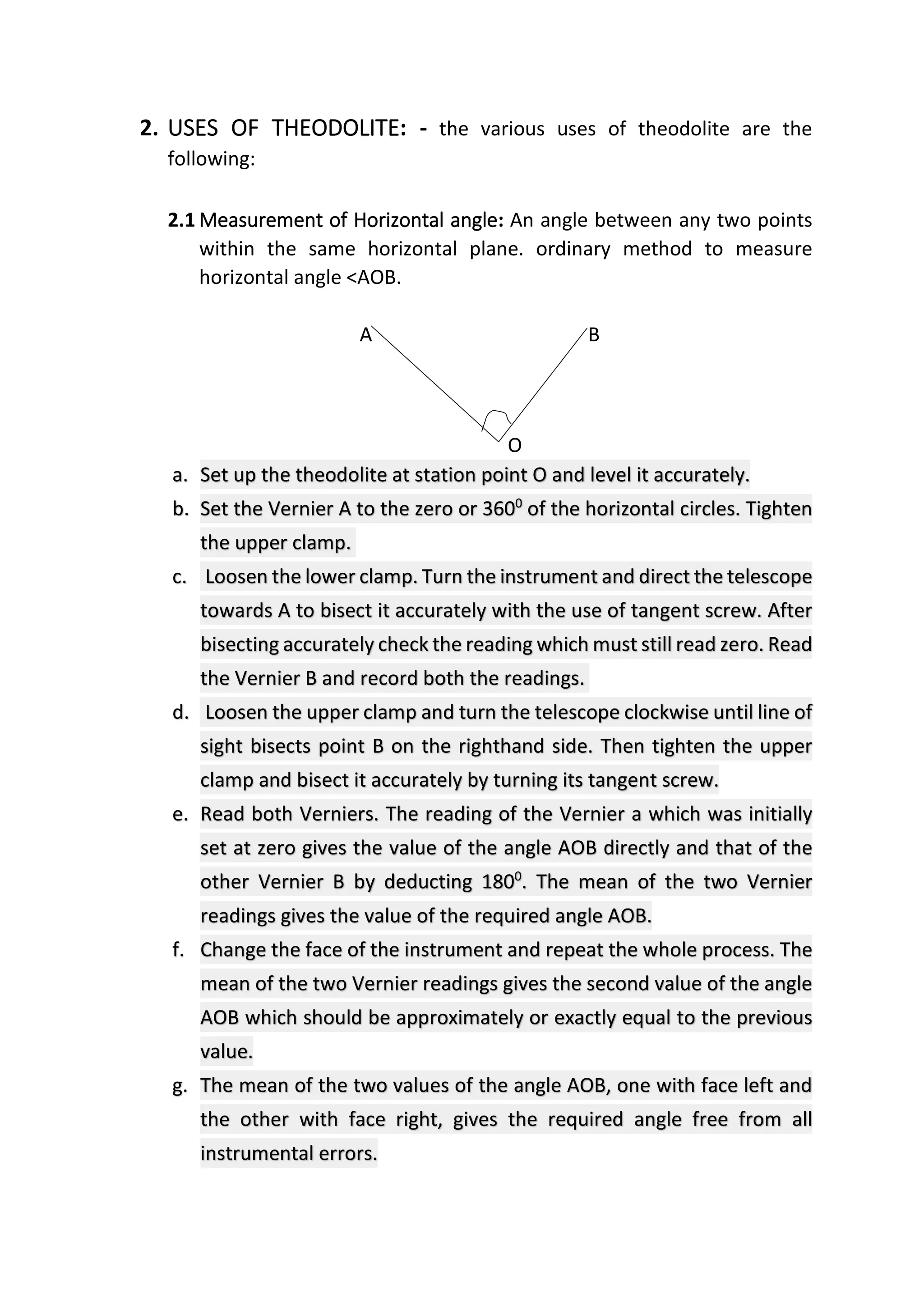 Theodolite and Its Uses | PDF