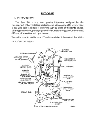Theodolite and Its Uses | PDF