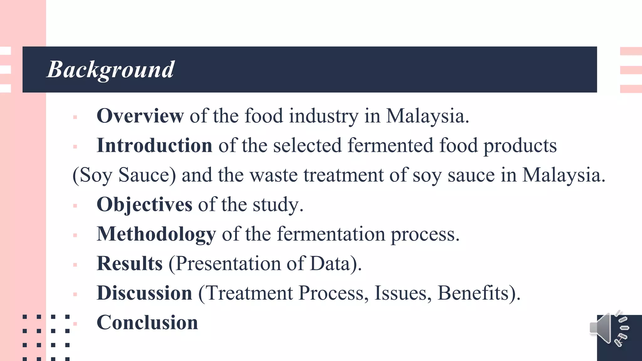 Wastes Treatment of Fermented Food Industry in Malaysia | PPTX