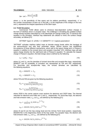 Impact of Gouy-Chapman-Stern model on conventional ISFET sensitivity ...