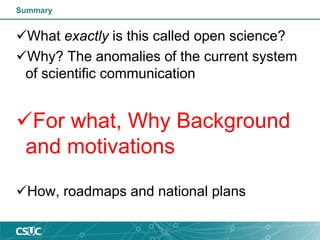 Open Science What? Why? For What? How? | PPTX
